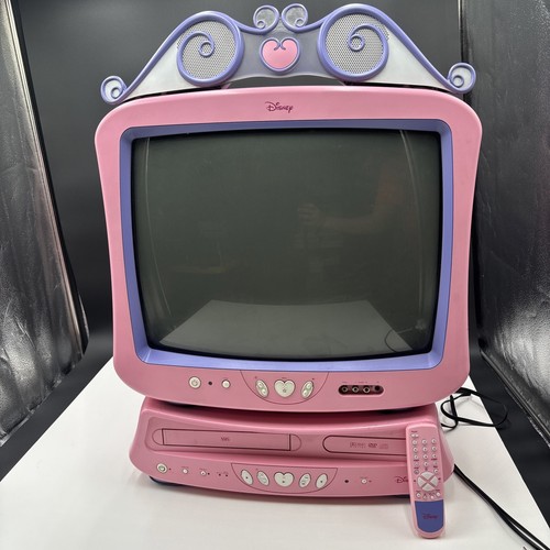 Disney Princess Tv VHS DVD VCR Combo Player Pink DVD2100-PA-A Works W ...