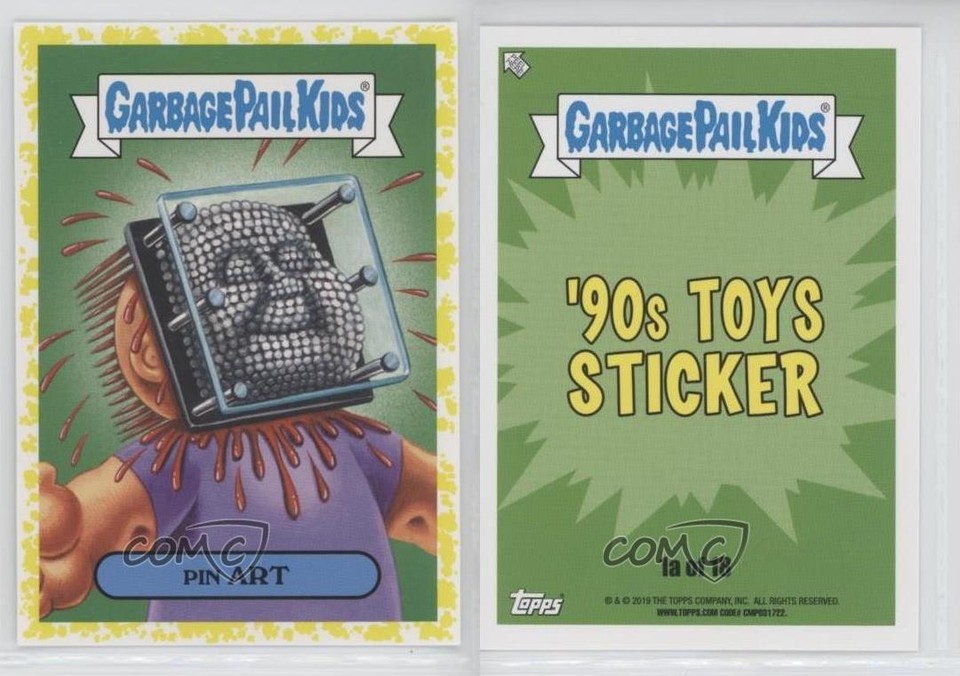 2019 Topps Garbage Pail Kids: We Hate the '90s Toys Sticker Pee PIN ART ...
