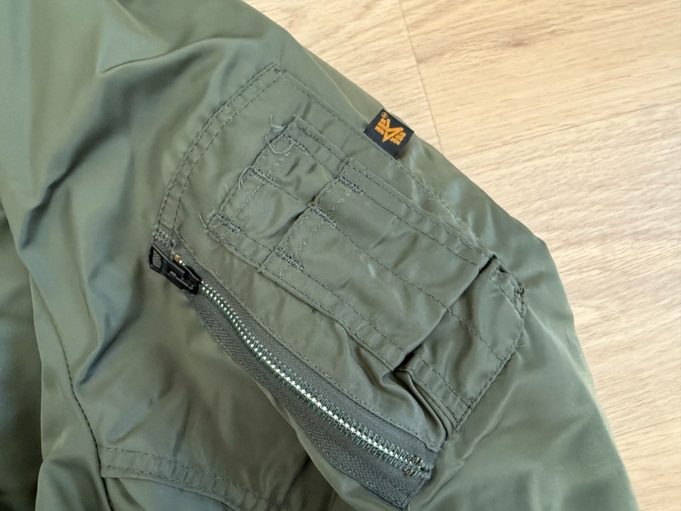 Vintage 90s Alpha Industries MA-1 Flyer's Bomber Jacket 2XL USA Green ...