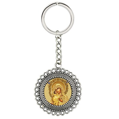 Catholic Orthodox Madonna and Child Christ Jesus Icon Key Chain ...