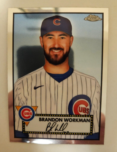 2021 topps chrome platinum anniversary #449 Brandon Workman! Cubs | eBay