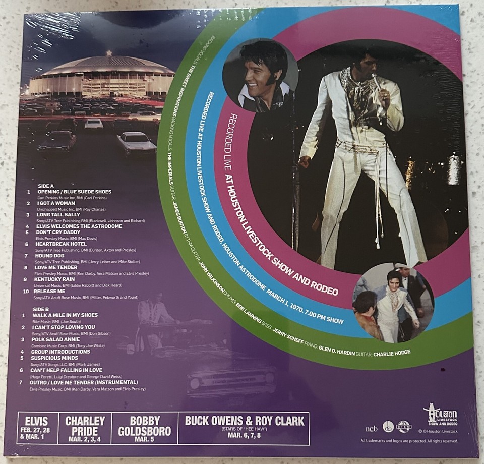 Elvis Presley LP/CD - HOUSTON LIVESTOCK WELCOMES KING T0 THE RODEO ...