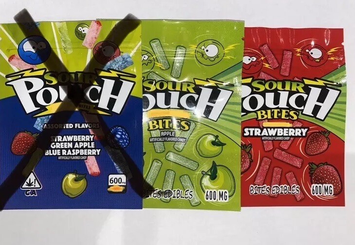 100 Pack Empty Edible Gummies Bags Zip Lock Gummy Candy Packaging ...