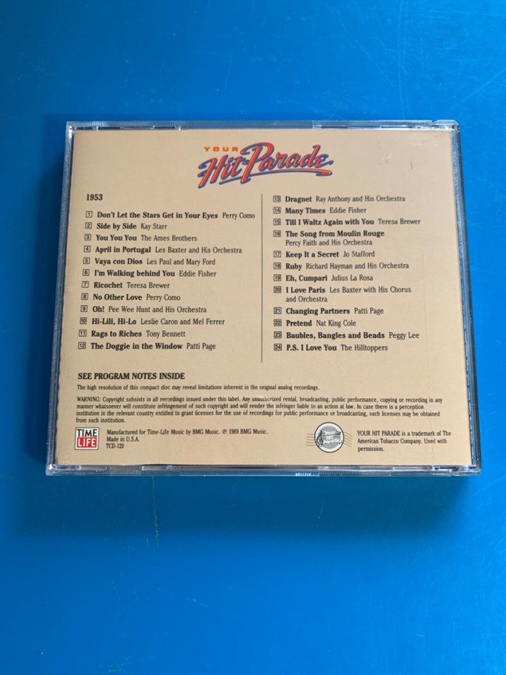 Time Life “ Your Hit Parade” 1953 (CD) …BRAND NEW & SEALED! | eBay