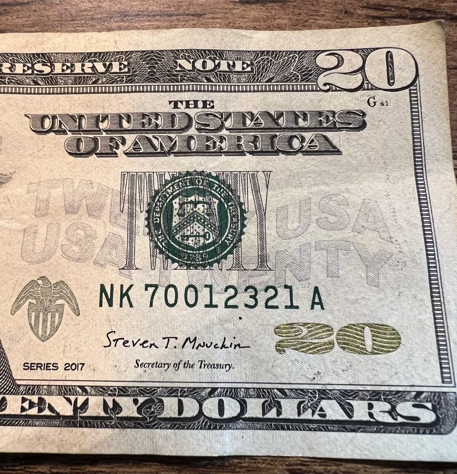 20 dollar bill serial number Ascending And Descending “012321”. | eBay