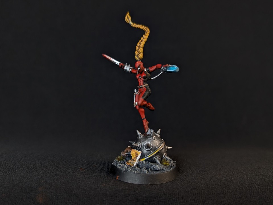 Warhammer commission painted Callidus Assassin Lady Deadpool sheme | eBay