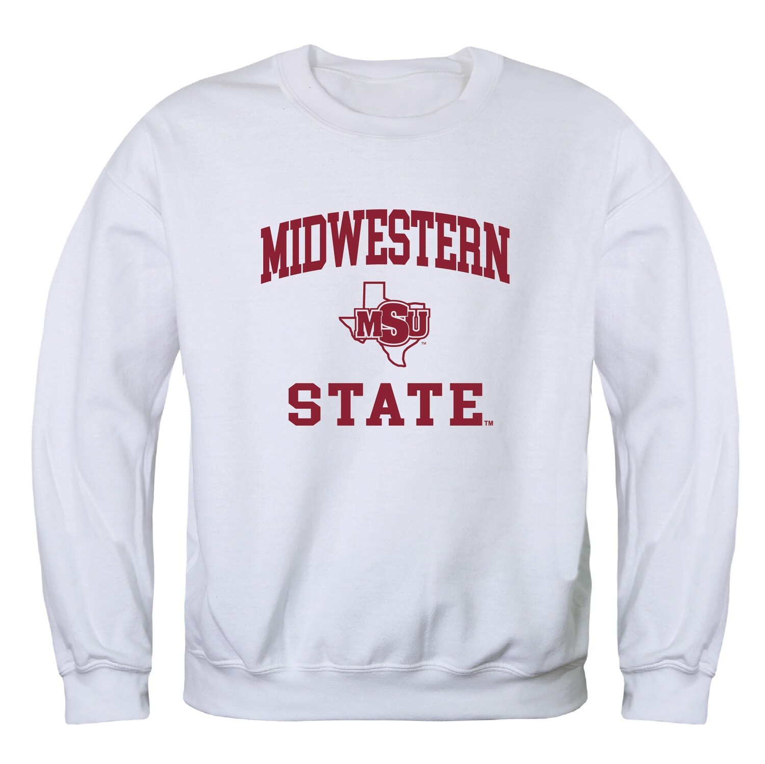 Midwestern State University Mustangs MSU Seal Crewneck Sweatshirt ...