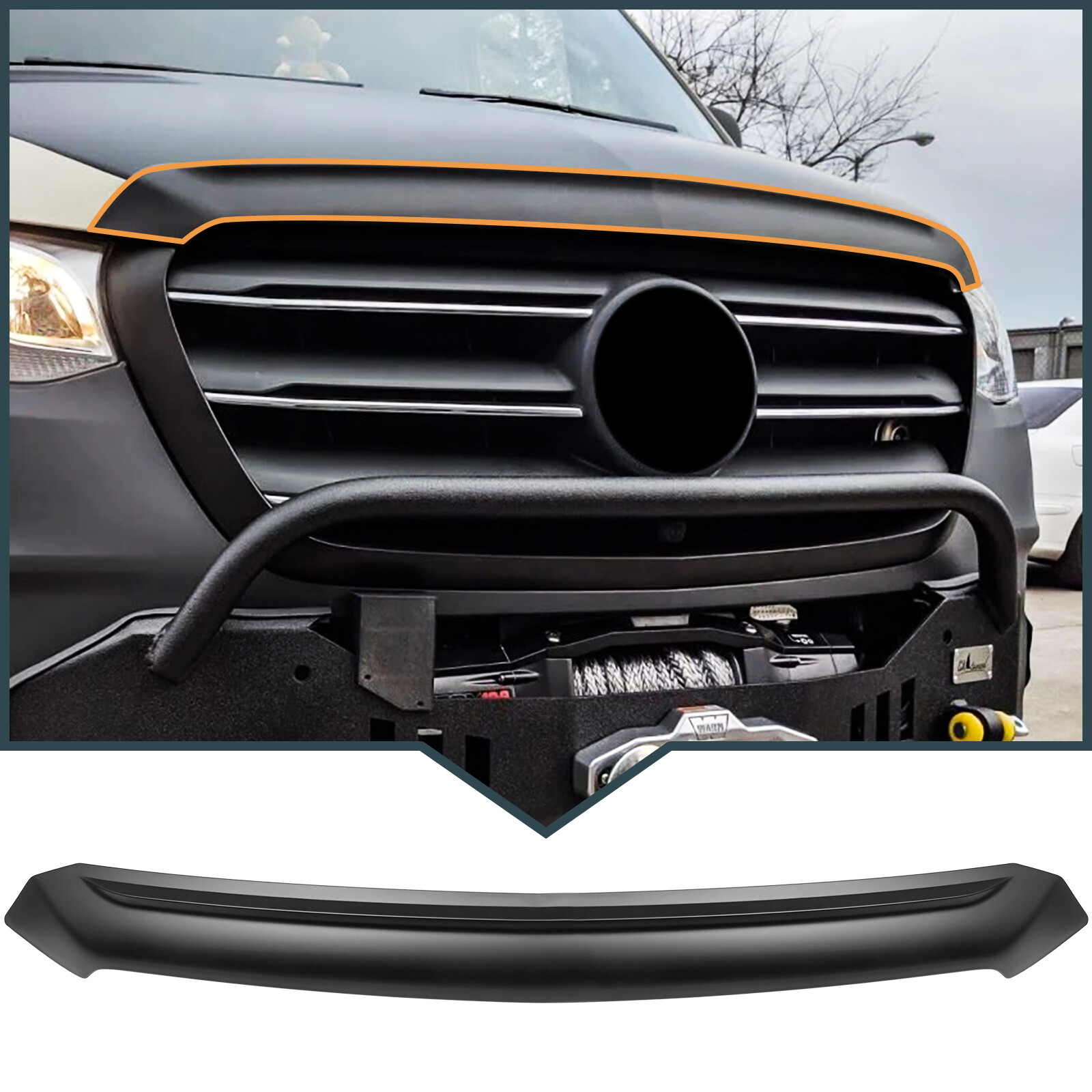 Front Grille Front Hood Deflector Guard For 2018+ Mercedes Benz ...