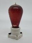 Antique Working Edison Early Filament Red Glass Tipped Light Bulb with ...