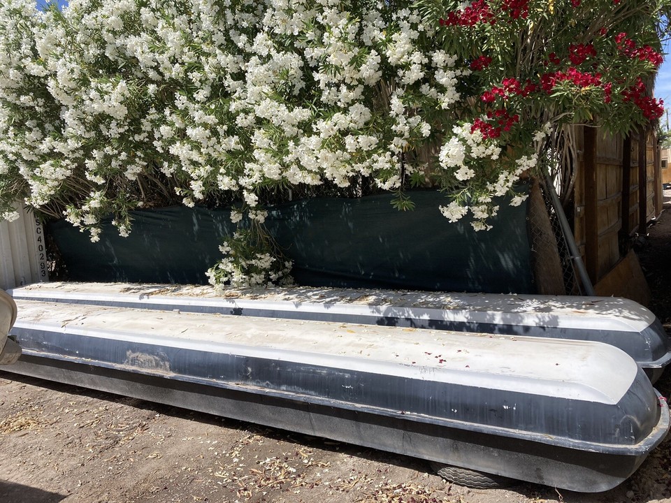 27 Foot pontoon boat float logs Fiberglass | eBay