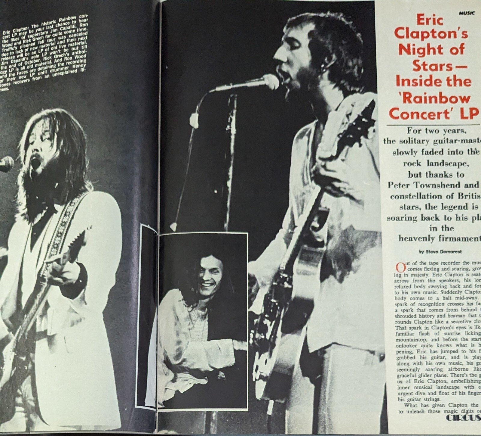 Circus Magazine November 1973 Uriah Heep, America, Clapton, Stones, Led ...