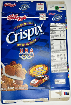 2005 Empty Kellogg's Crispix NASCAR 17.9OZ Cereal Box SKU U200/292 | eBay