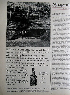 Jack Daniel's Spring Water Caves Vintage 1975 Original 1/2 page Print ...