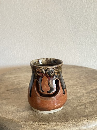 Rob Withrow Rust Brown Smiley Votive Candle Holder 3.25"H North ...