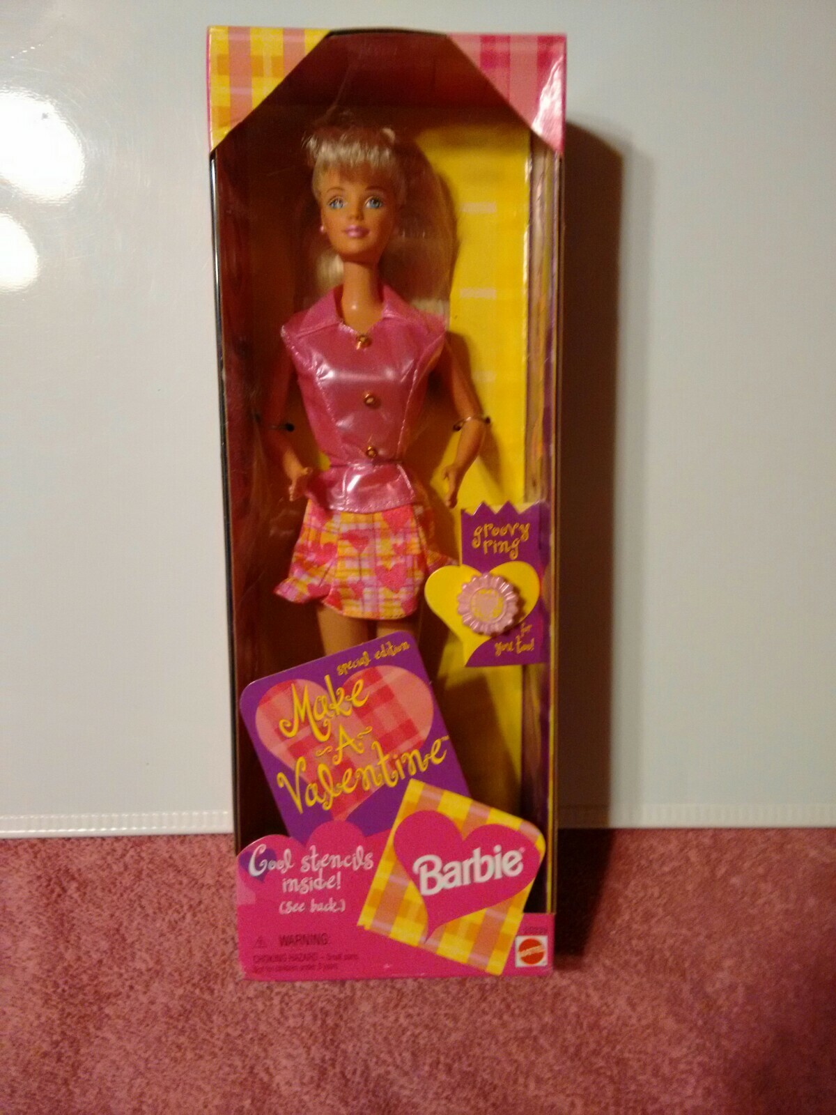 1998 Mattel Make -A- Valentine Barbie Doll #20339 W/Cool Stencils ...