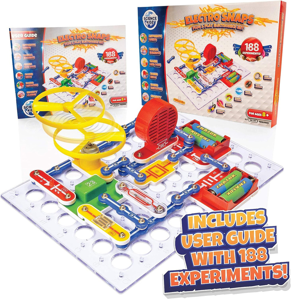 Electronics Kit - Electric Snap Circuits for Kids - 188 Experiments Set ...