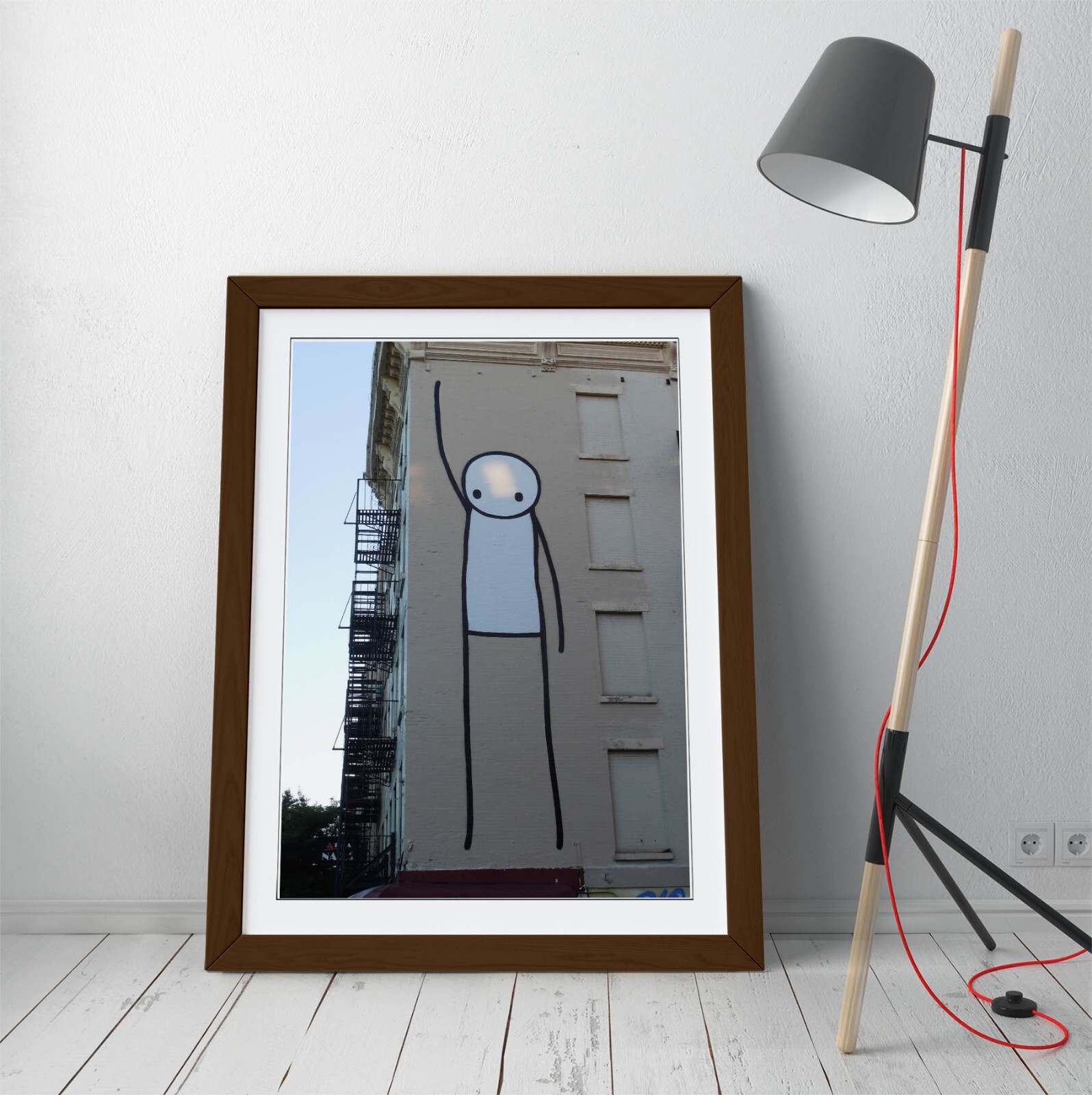 STIK GIANT STICK MAN FUNNY GRAFFITI FRAMED ART POSTER PRINT 4 SIZES NOT ...