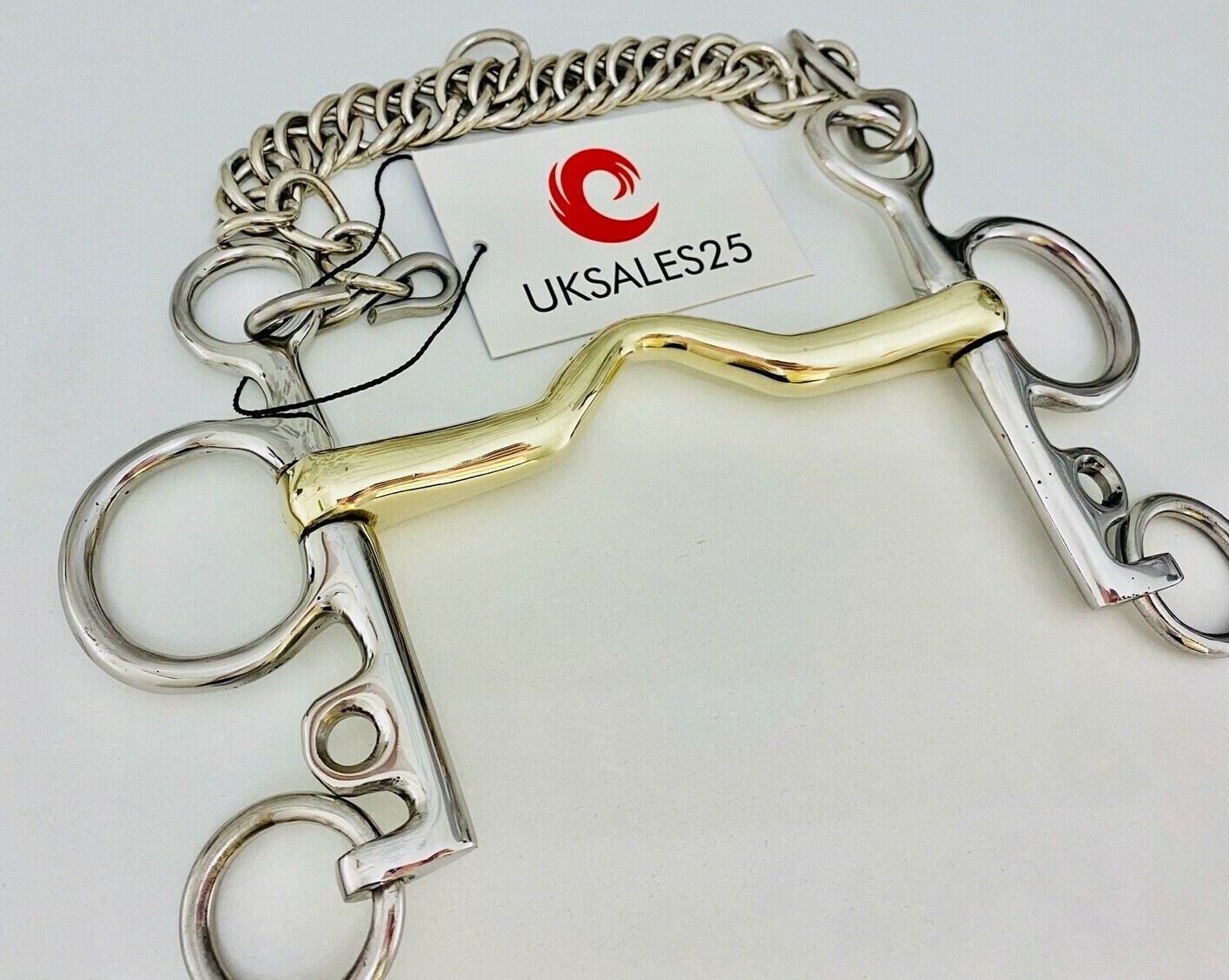 Port Mouth Pelham Bit GS & SS with Curb Chain (UKSALES25®) *SAME DAY ...