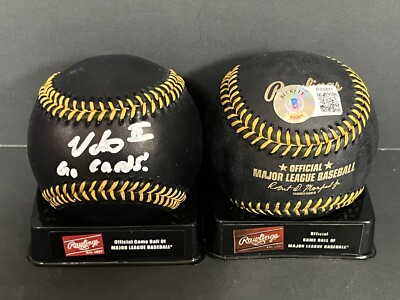 Victor Scott II Cardinals Auto Signed Black Baseball Beckett Hologram ...