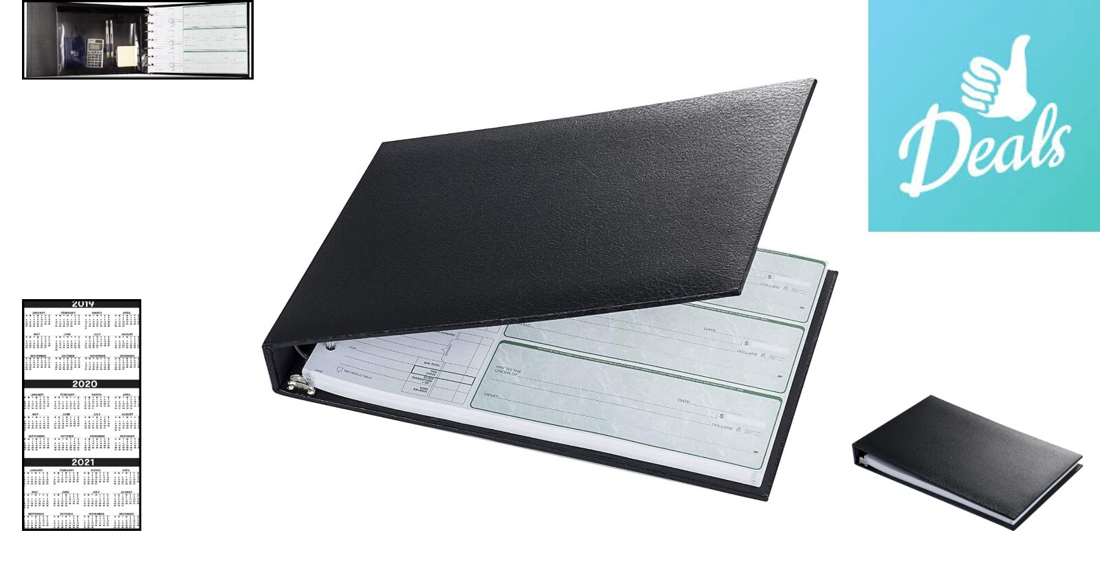 Premium Executive Standard Check Binder - 500 Check Capacity - 9x13 ...