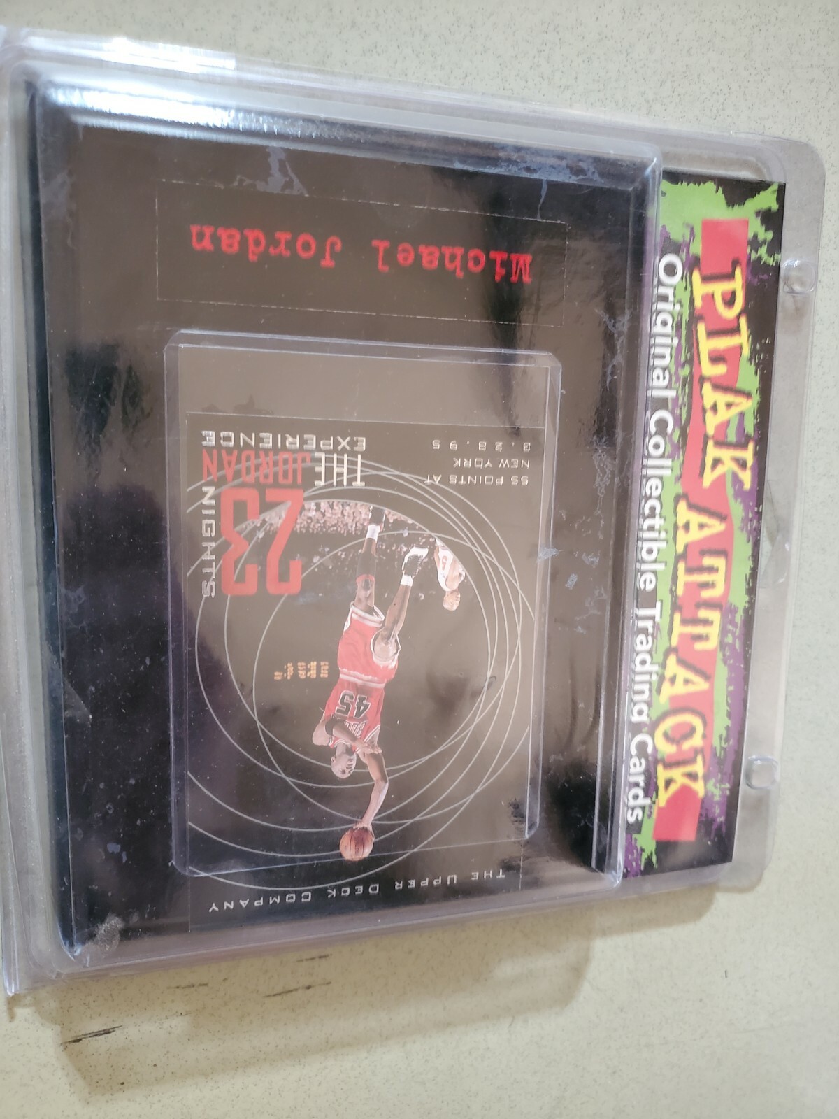 PLAK ATTACK Upper Deck MICHAEL JORDAN Collectible New York 3-28-1995 ...