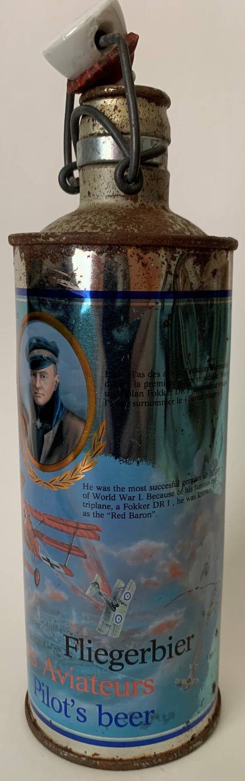 Fliegerbier - Pilot's Beer - EMPTY Reusable Steel Beer Can Bottle | eBay