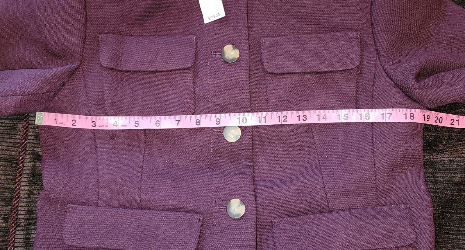 ** Ann Taylor sz 6 Mock Neck Patch Pocket Military Jacket in Plum Rose NWT! | eBay