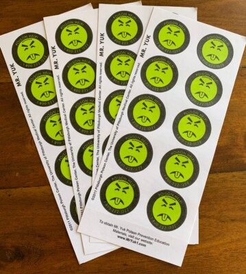 Mr. Yuk Stickers 40 Stickers (4 Sheets) Yuck FREE SHIP! 70’s 80’s 90’s ...