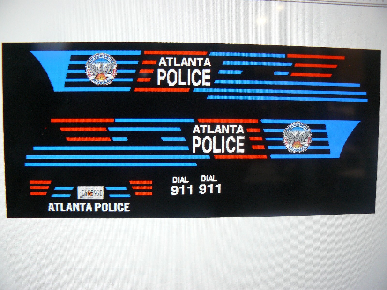 Police Car Decals