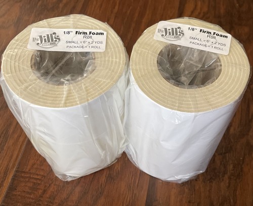 TWO Dr. Jill's 1/8 Firm Foam Roll with adhesive, Small 6”x2 yards 1 ...