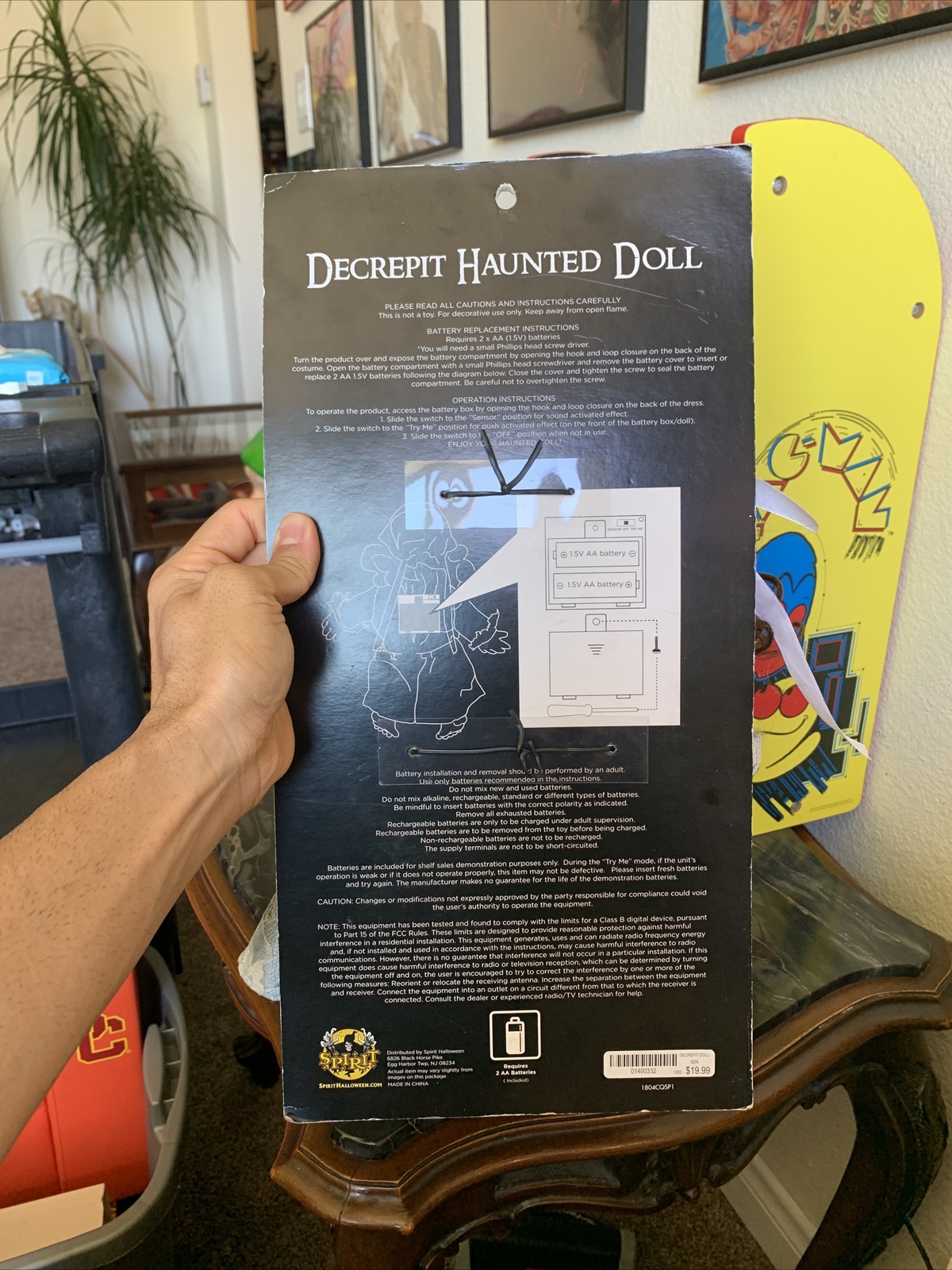 NEW Spirit Halloween Haunted Decrepit Doll Talking Scary Prop 15 ...