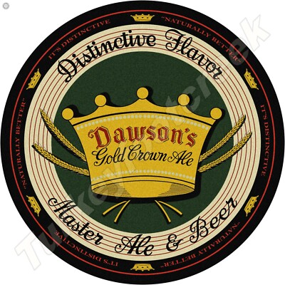 Dawson's Gold Crown Ale 11.75" Round Metal Sign | eBay