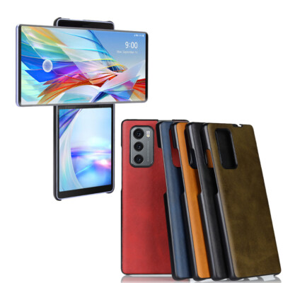 For LG Wing 5G Luxury Simple Shockproof Hybrid PU Leather PC Back Case ...