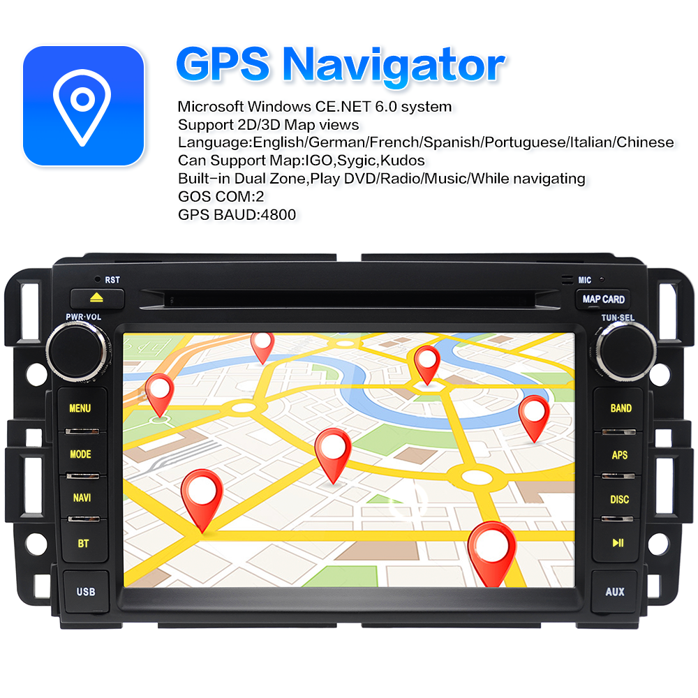 For GMC Sierra Chevrolet Silverado 1500 2500 Car Radio CD DVD Player ...