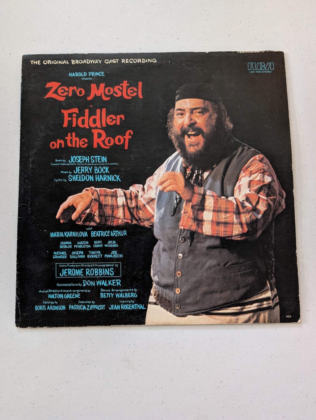 FIDDLER ON THE ROOF Zero Mostel Original Broadway Cast Recording LP ...