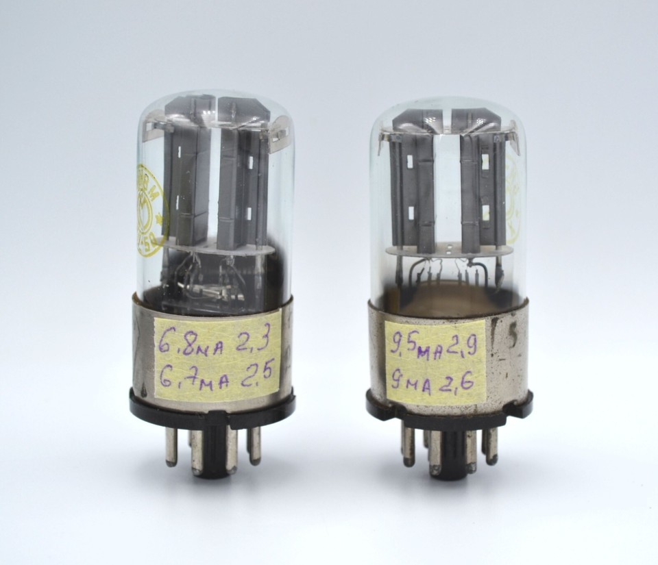 NEW 2pcs 6N8M MELZ Metal Base MATCHED PAIR Tube NOS 6SN7 ECC32 6SN7G ...