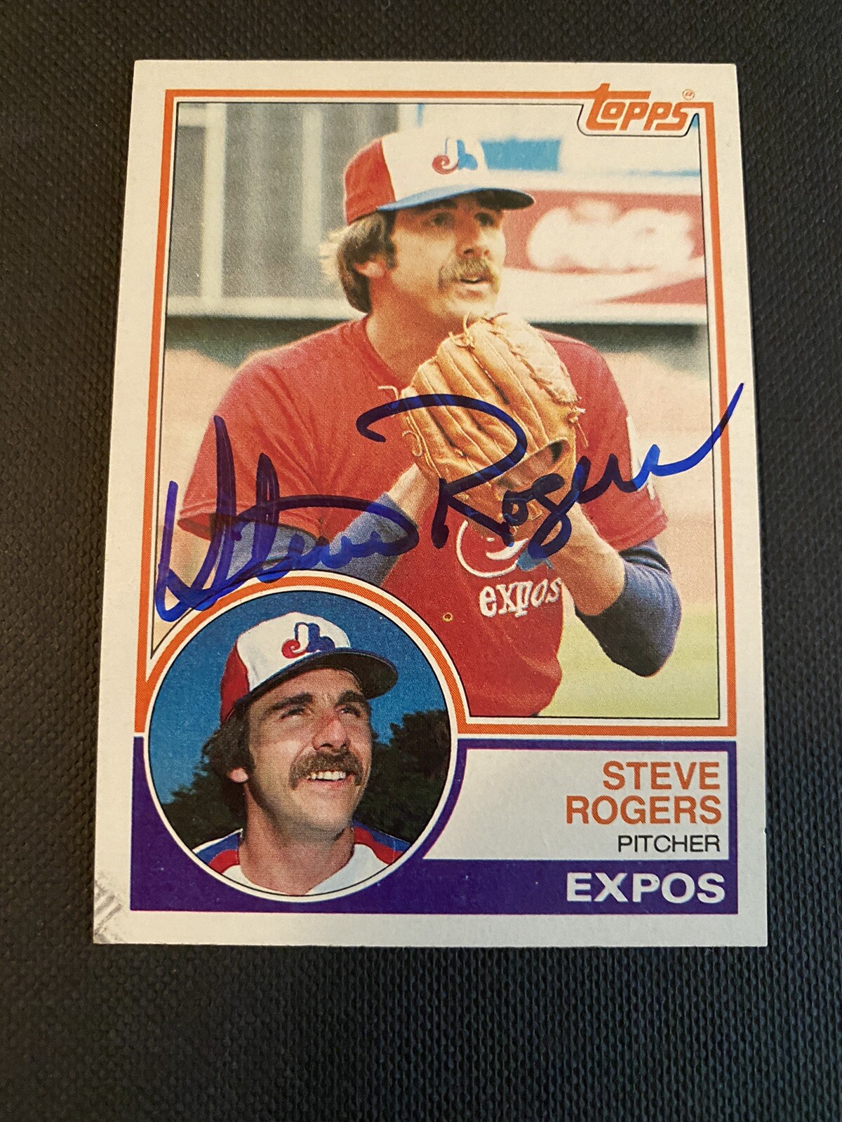 Steve Rogers Signed 1983 Topps Card Auto Montreal Expos Autograph COA ...