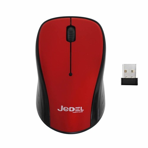 Jedel Comfort 2.4Ghz Wireless Optical Mouse Red For PC Laptop Android ...