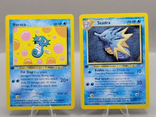 Pokémon Neo Genesis 1st Edition Horsea & Seadra Non Holo | eBay