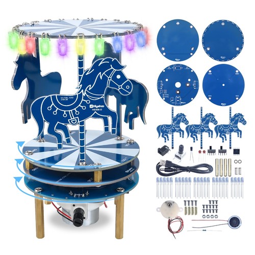 DIY Carousel Music Soldering Kit, RGB Merry-go-Round Solder Practice ...