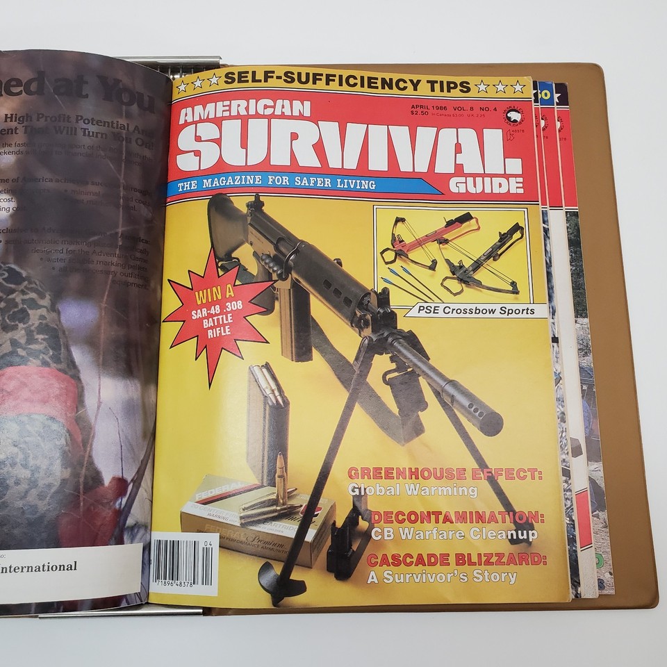 Lot of 12 VTG American Survival Guide Magazines 1985–86 in Binder AUG ...