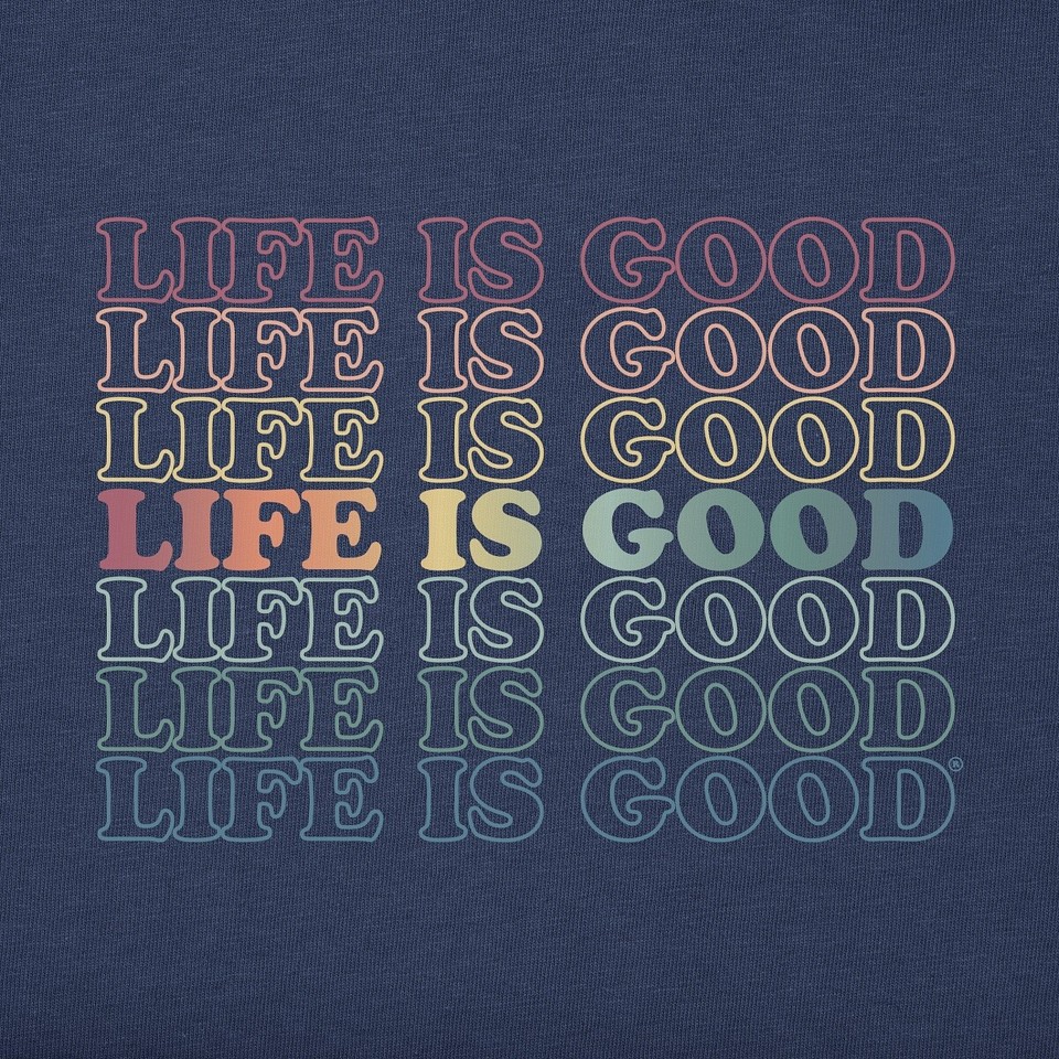 Life Is Good. Kids LIG Stack Rainbow Simply True LS Crusher Tee ...