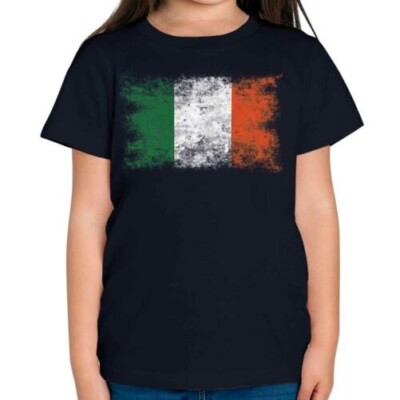 IRELAND DISTRESSED FLAG KIDS T-SHIRT TOP ÉIRE FOOTBALL IRISH GIFT SHIRT ...
