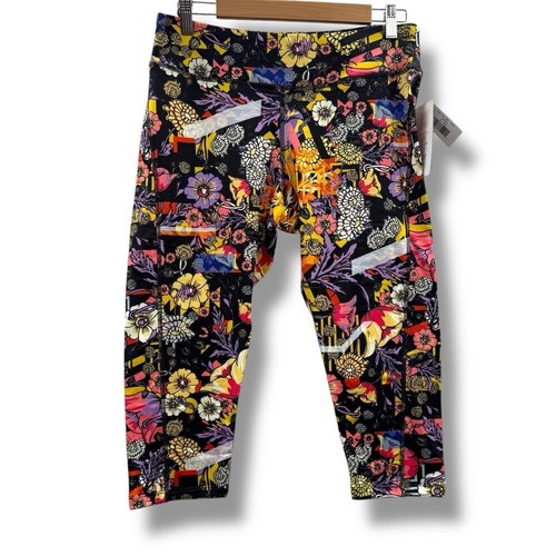 Lularoe NWT Jade Capri Leggings Women's Size XL Multicolor Floral High ...