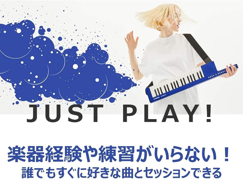 YAMAHA SHS-300BU SonoGenic Mini Keytar Blue 37 Keys with Strap USB New ...