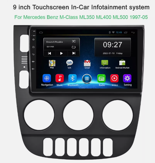 9" Car Stereo Radio for Mercedes Benz M-Class ML320 ML350 ML400 ML500 ...