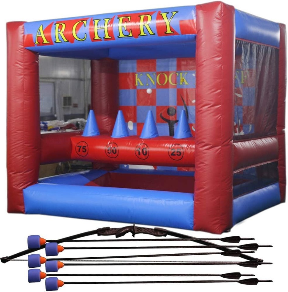 Inflatable Interactive Archery Range Game W/Longbow&Arrows Archery ...