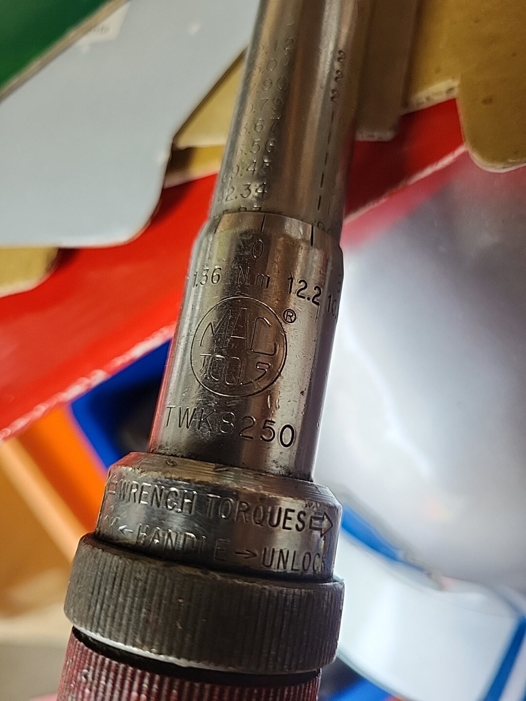 Vintage Mac Tools Torque Wrench TWK8250 1/2" Drive 30-250lbs Click ...