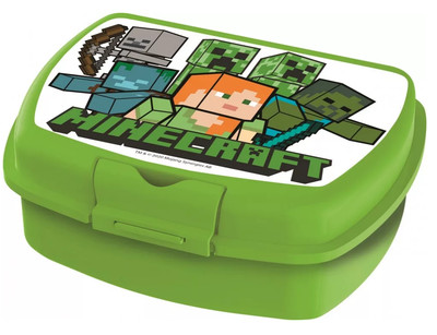 Minecraft Urban Children Lunch Box 6 5/16x4 11/16x2in Bread Pail M-0438 ...