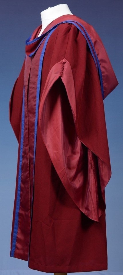 London PhD Style Graduation Gown, Hood and Tudor Bonnet Set-Ex-hire ...